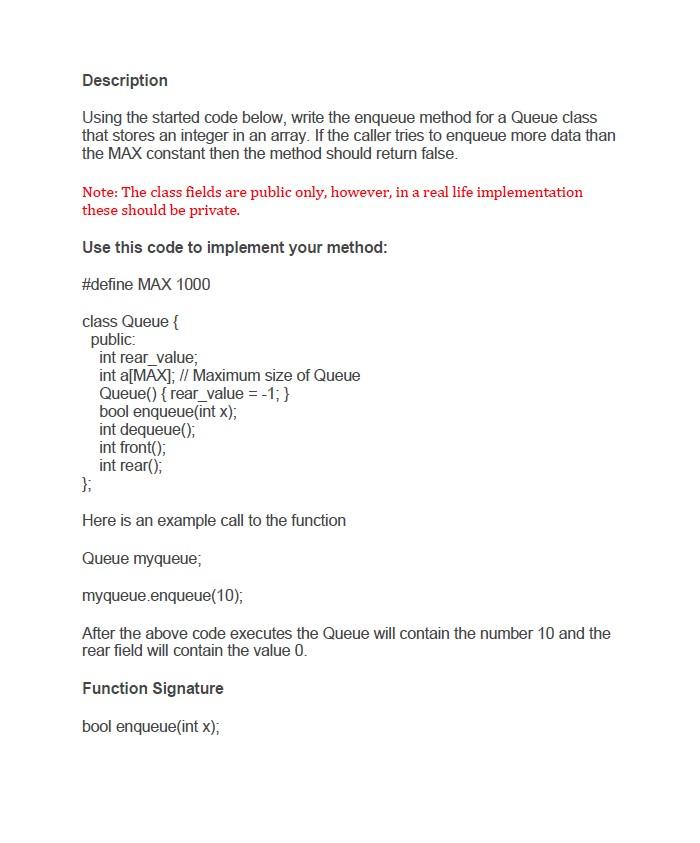 Solved Description Using the started code below, write the | Chegg.com