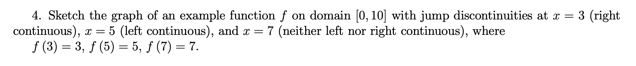 Solved 4. Sketch the graph of an example function f on | Chegg.com