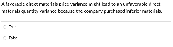 Solved A material cost variance can be further separated | Chegg.com