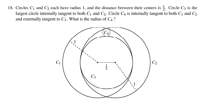 Solved 8. Circles C1 and C2 each have radius 1 , and the | Chegg.com