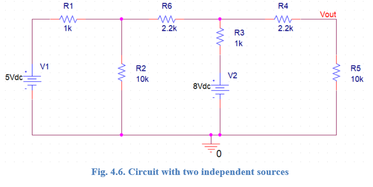 Solved Calculate V_out using superposition principle by | Chegg.com