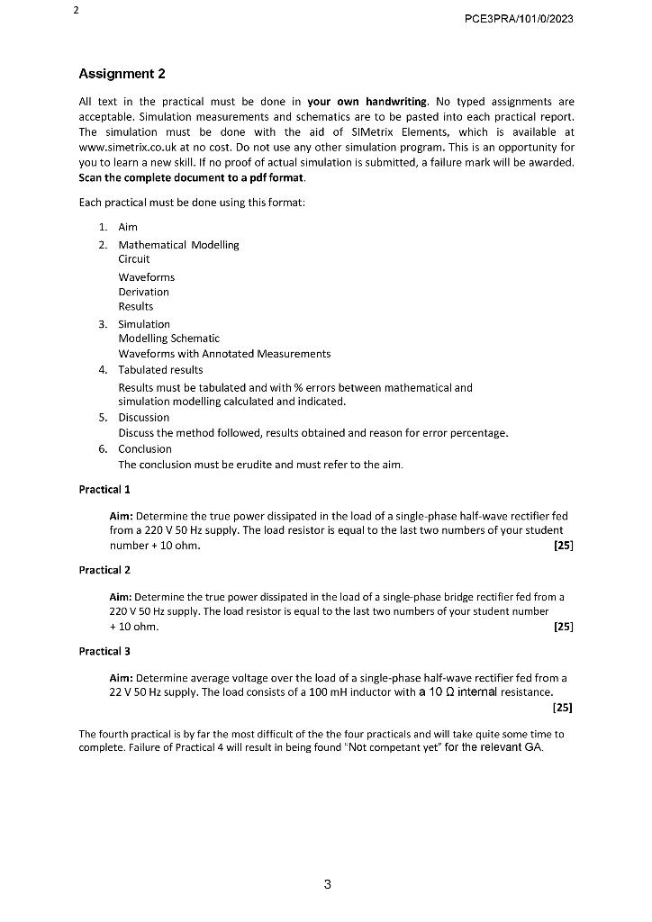 Solved Assignment 2 All text in the practical must be done | Chegg.com