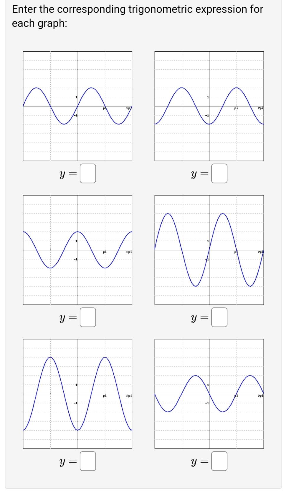 Solved Enter the corresponding trigonometric expression for | Chegg.com