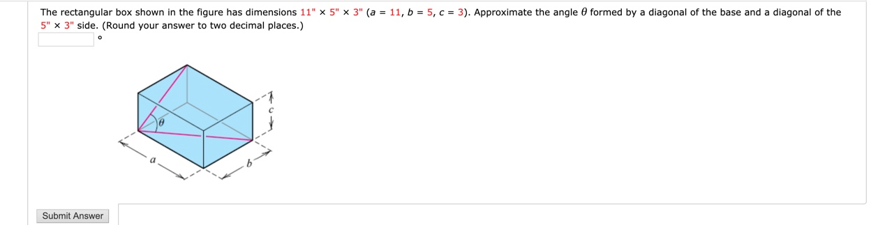 Solved The rectangular box shown in the figure has | Chegg.com