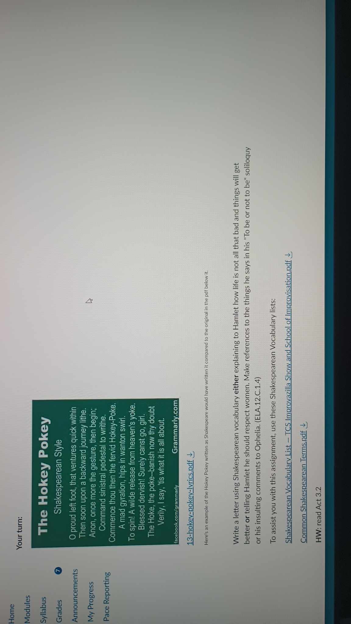 13-hokey-pokey-lyrics.pdf ↓ Here's an example of the | Chegg.com