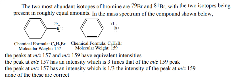 Solved The two most abundant isotopes of bromine are 79Br | Chegg.com