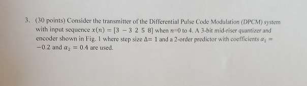 3. (30 points) Consider the transmitter of the | Chegg.com