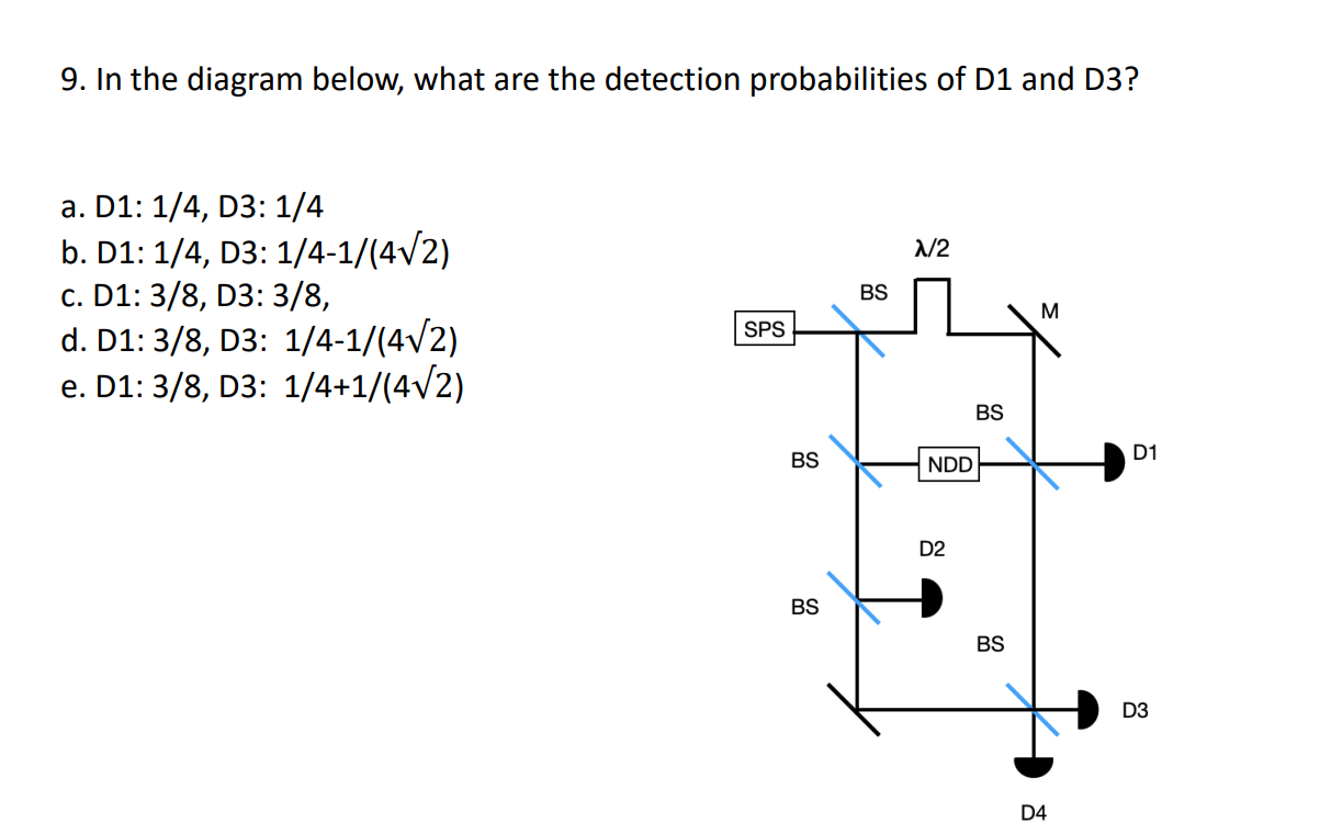 Solved 9. In the diagram below, what are the detection | Chegg.com