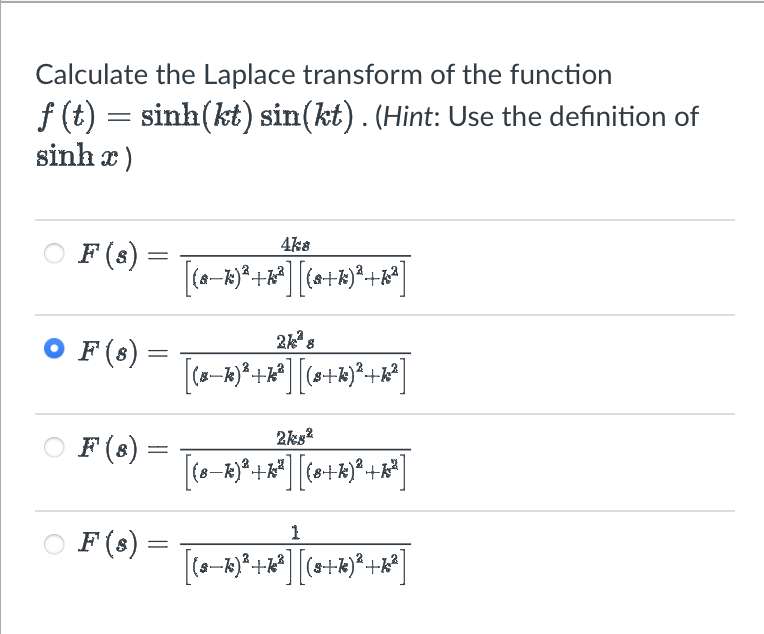 Solved Calculate the Laplace transform of the function | Chegg.com