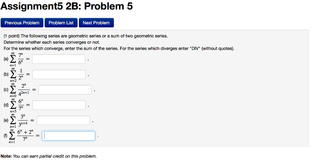 Solved Assignment5 2b Problem 5 Previous Problem Problem 