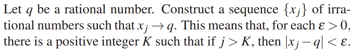 Solved Let q be a rational number. Construct a sequence {x;} | Chegg.com