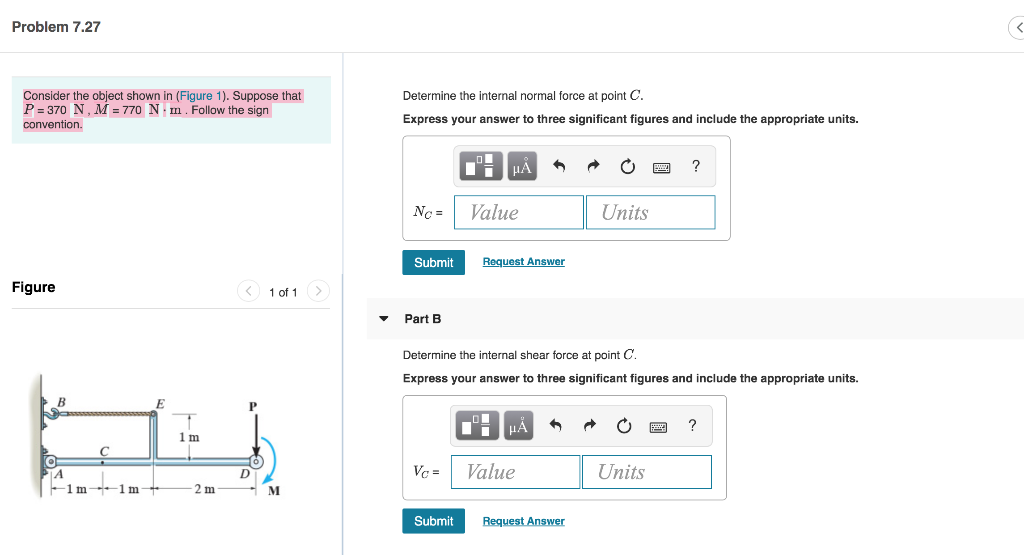 Solved Problem 7.27 Consider the object shown in (Figure 1). | Chegg.com