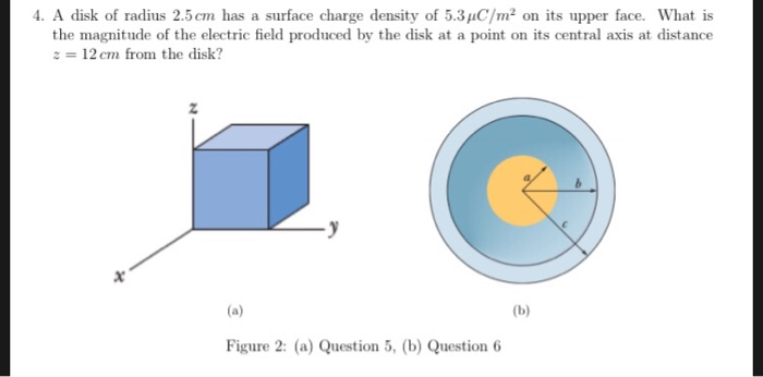 Solved 4. A disk of radius 2.5cm has a surface charge | Chegg.com