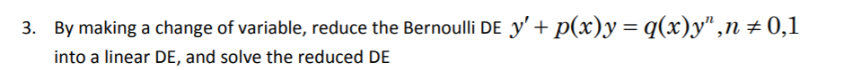 Solved 3. By making a change of variable, reduce the | Chegg.com