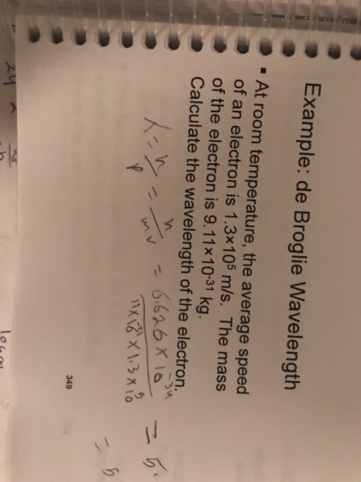Solved Example: de Broglie Wavelength . At room temperature, | Chegg.com