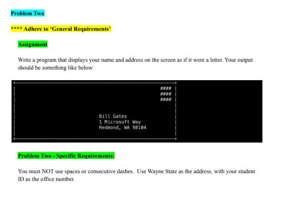 Solved Adhere to 'General Requirements' Write a program that | Chegg.com
