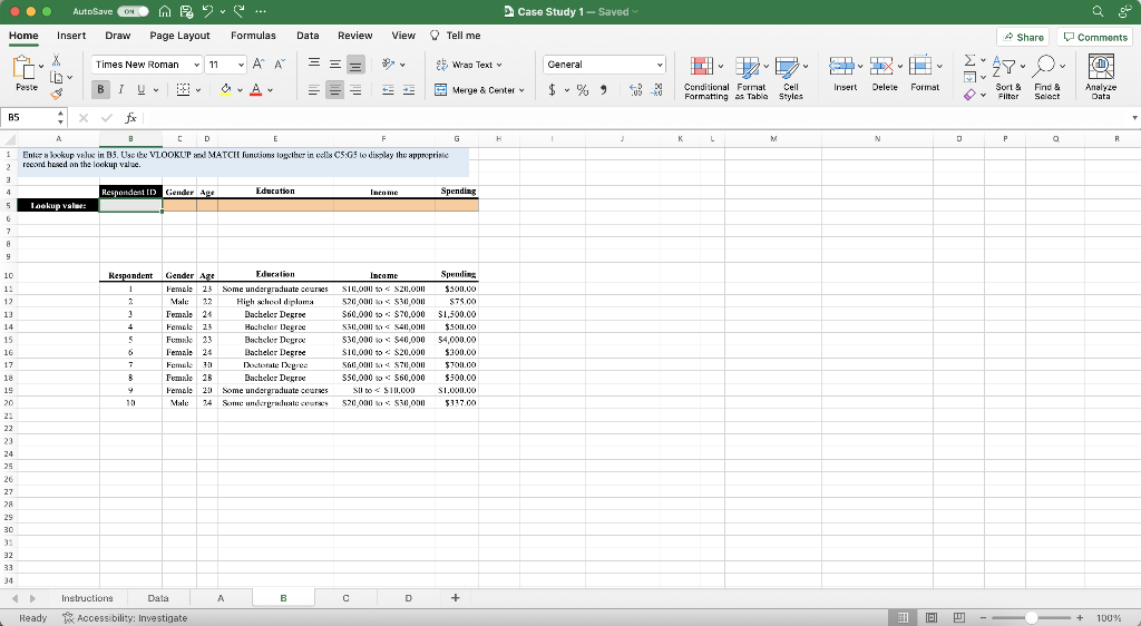 Solved Question: Use the VLOOKUP and MATCH functions | Chegg.com