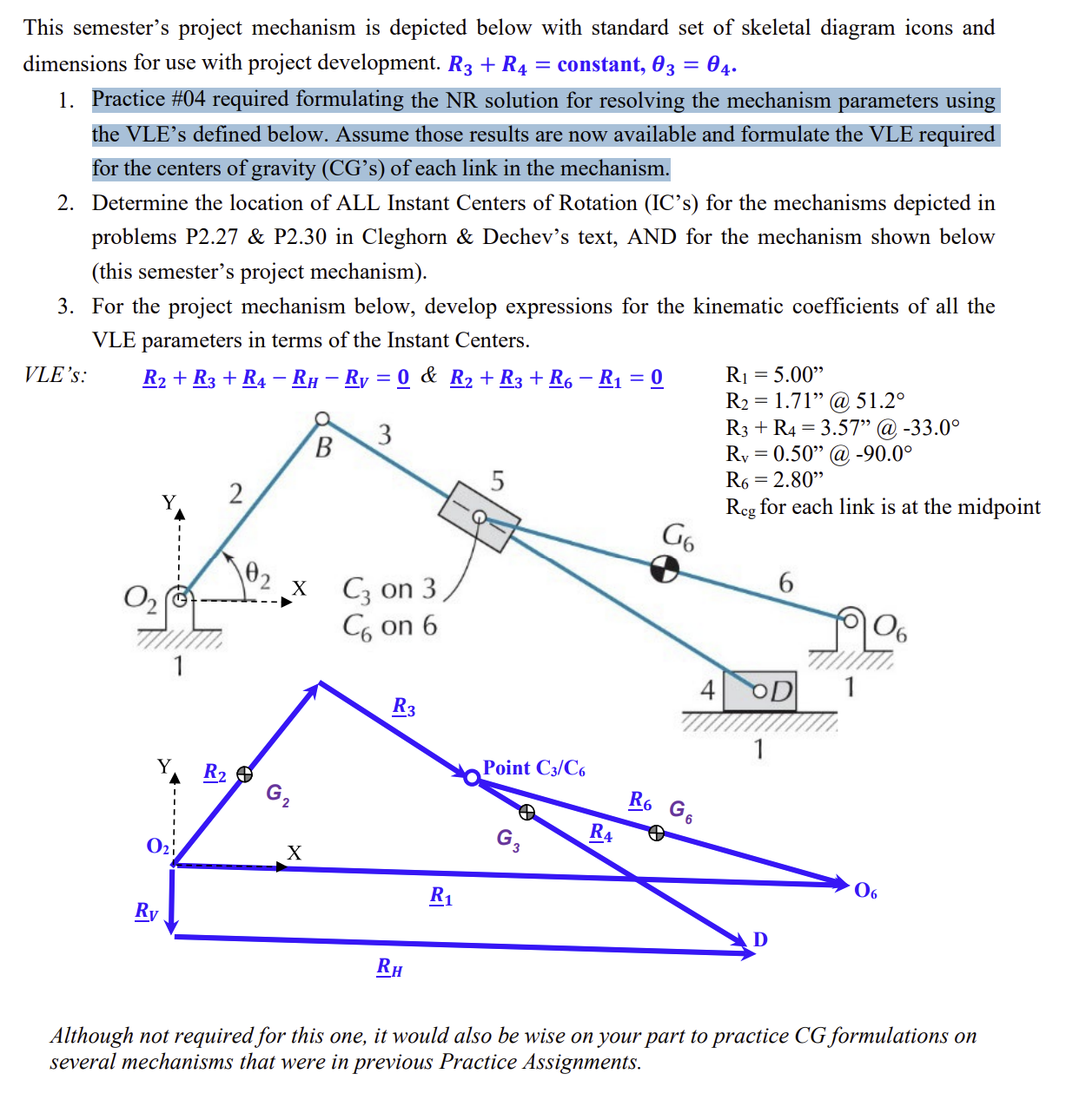 Solved This semester's project mechanism is depicted below | Chegg.com