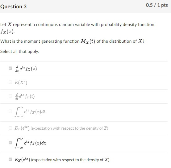 Solved fX(x) What is the moment generating function MX(t) of | Chegg.com