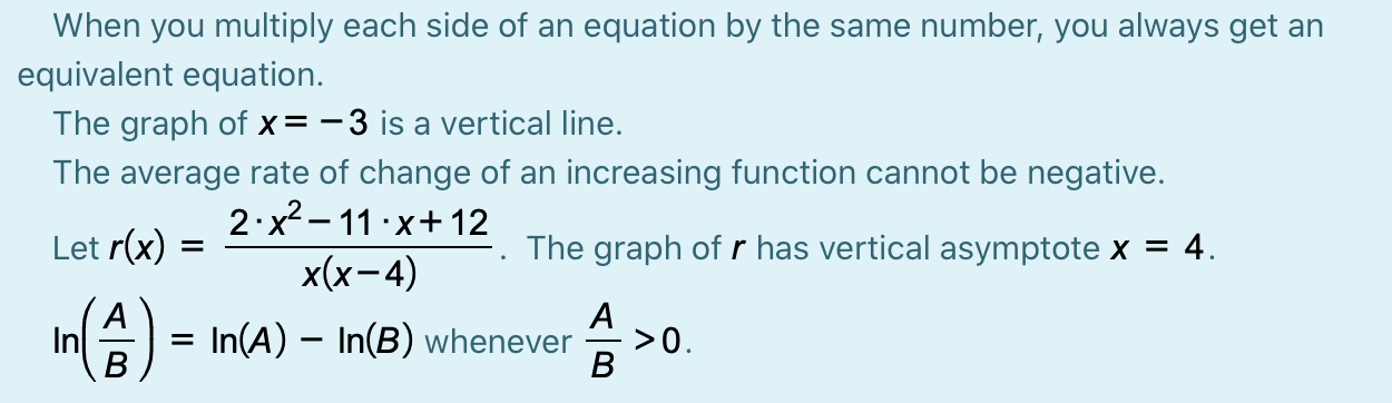 Solved When you multiply each side of an equation by the | Chegg.com