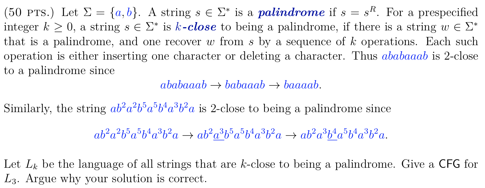 Solved Give a CFG for L3 which is a 3-close | Chegg.com