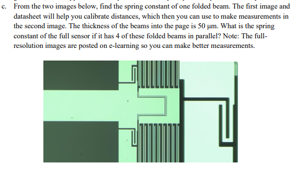 c. From the two images below, find the spring | Chegg.com