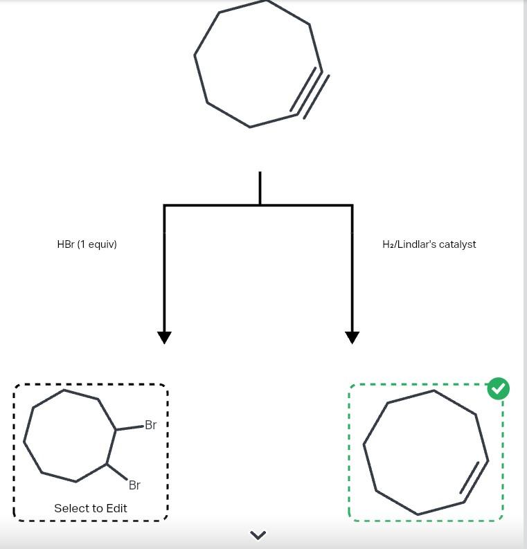 Solved Select to Edit Select to Edit HCl (excess) Select to | Chegg.com