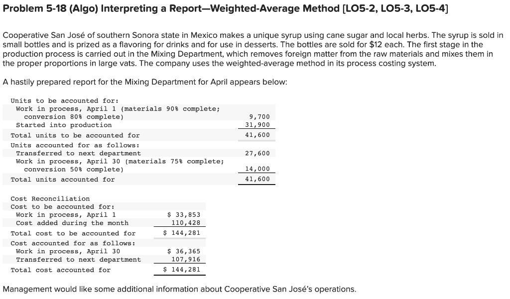 Solved Problem 5-18 (Algo) Interpreting a | Chegg.com