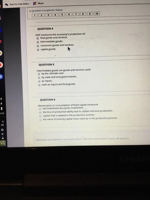 Solved QUESTION 1 Personal consumption expenditures: e | Chegg.com