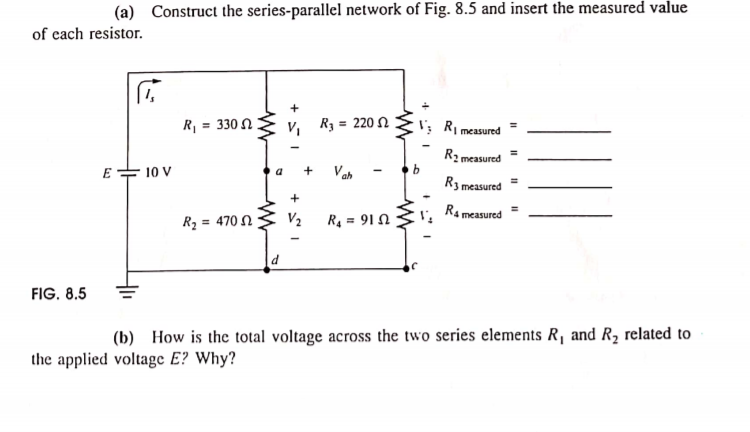 Solved (a) Construct the series-parallel network of Fig. 8.5 | Chegg.com