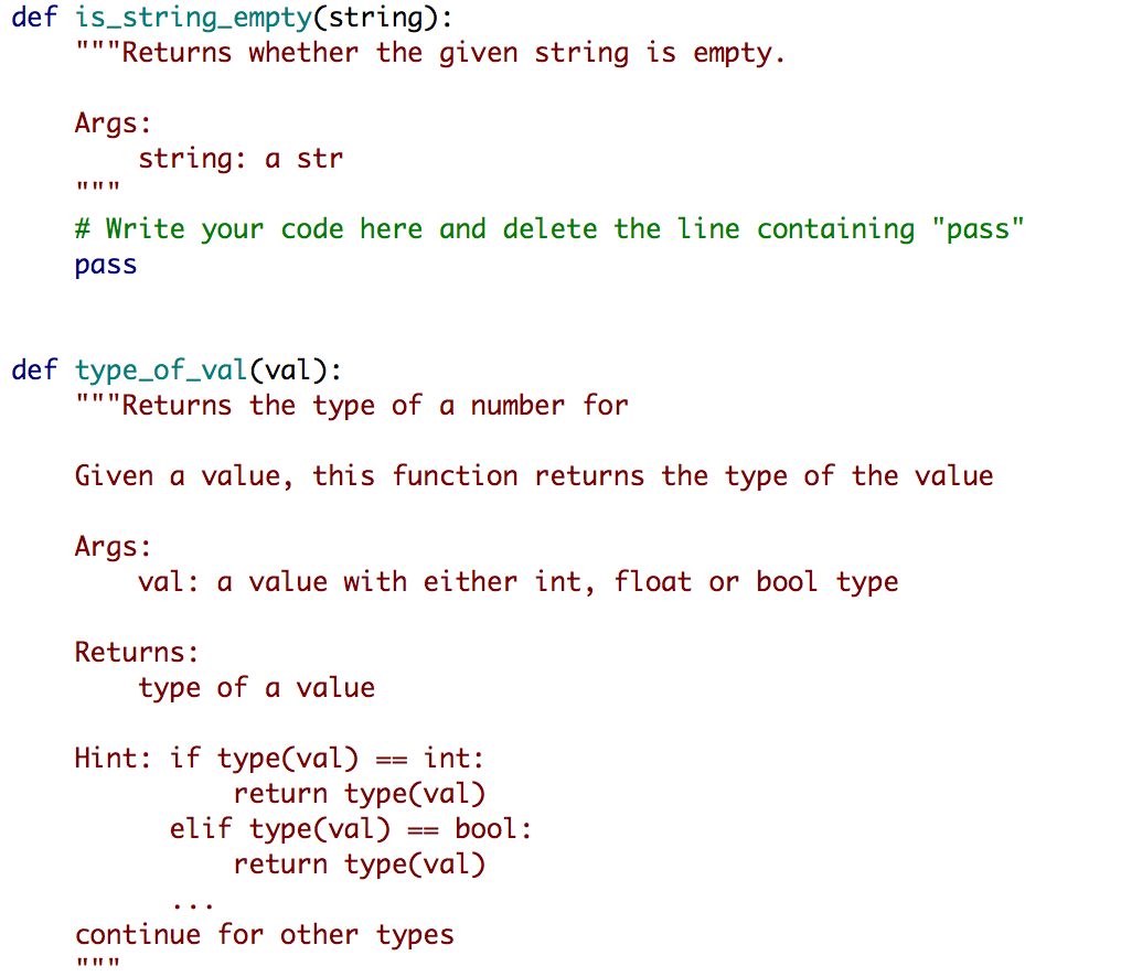 Solved def is_string_empty(string): """Returns whether the | Chegg.com