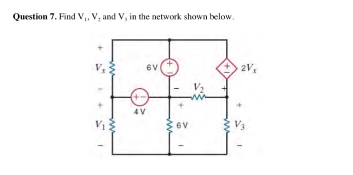 Solved Find V_1, V_2 and V_3, in the network shown below. | Chegg.com