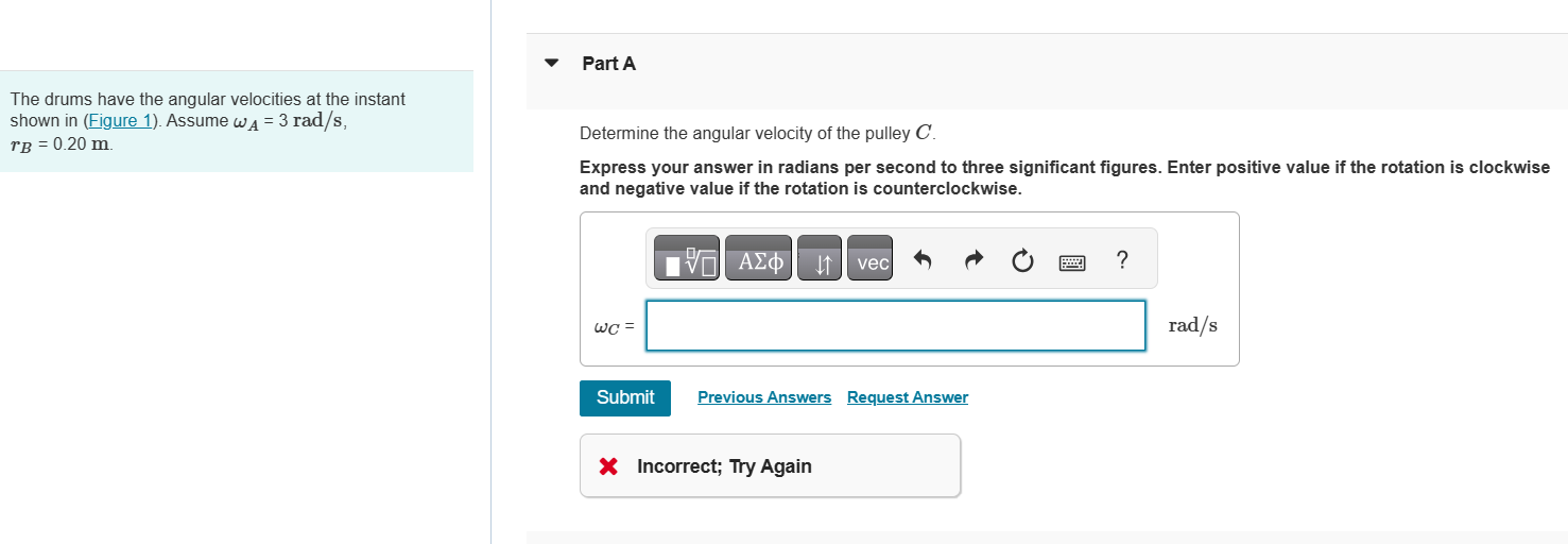 Solved Figure 1 of 1The drums have the angular velocities at | Chegg.com