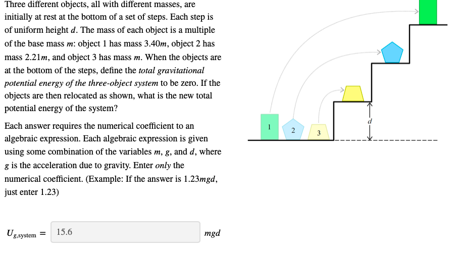 Solved Three different objects, all with different masses, | Chegg.com
