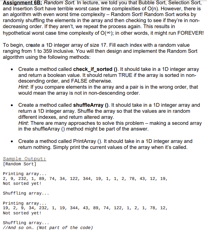 Solved and Insertion Sort have terrible worst case time | Chegg.com