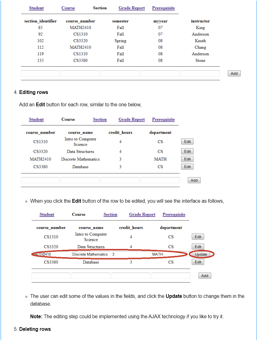 Solved We need to insert new records into each table through | Chegg.com