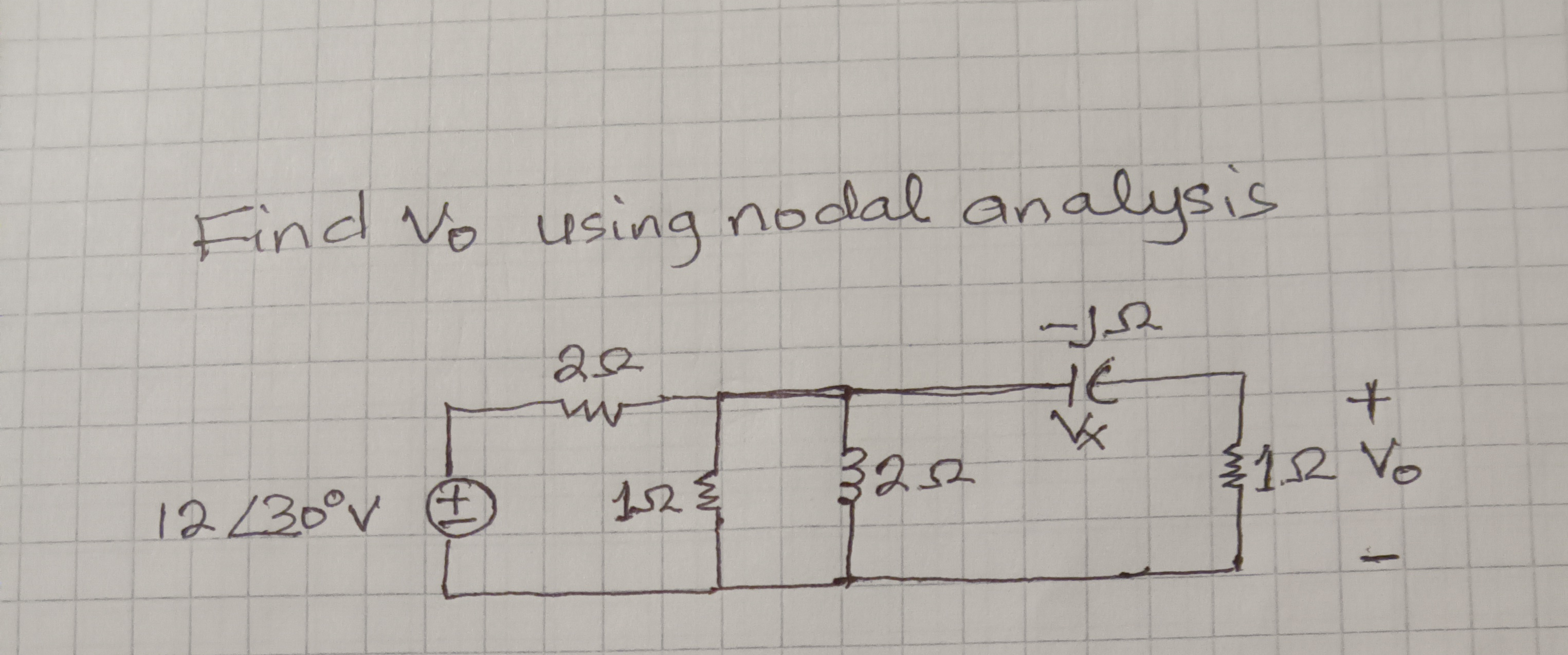Solved Find v0 using nodal analysis | Chegg.com Solved Find v0 using nodal analysis | Chegg.com
