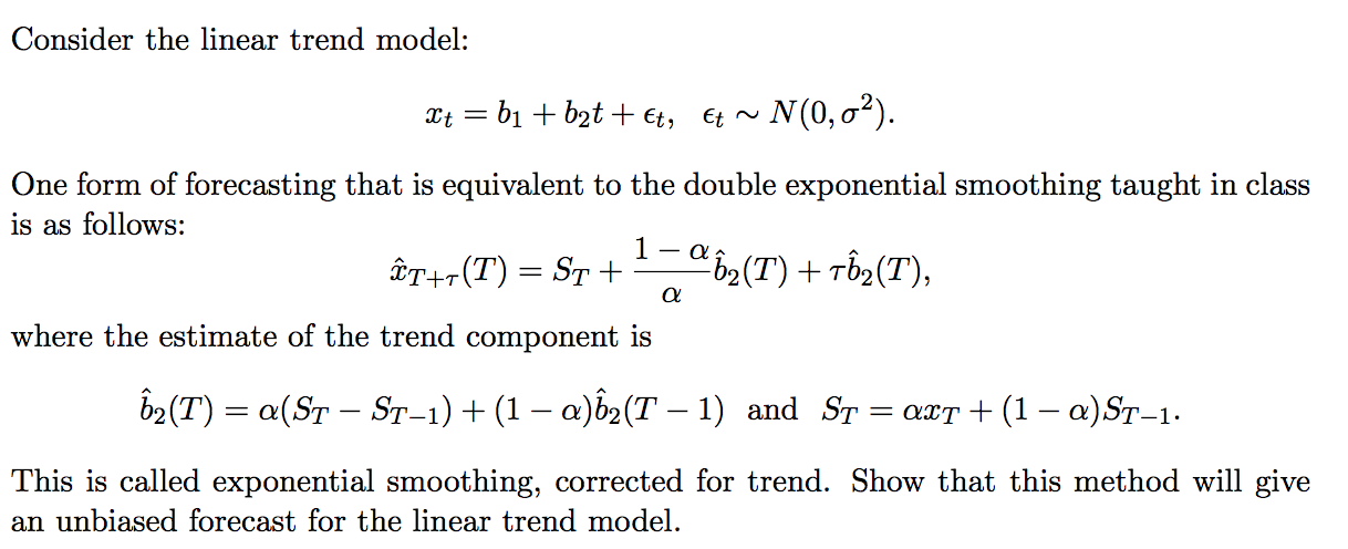 Solved Consider the linear trend model: It = b1 + b2t + Et, | Chegg.com