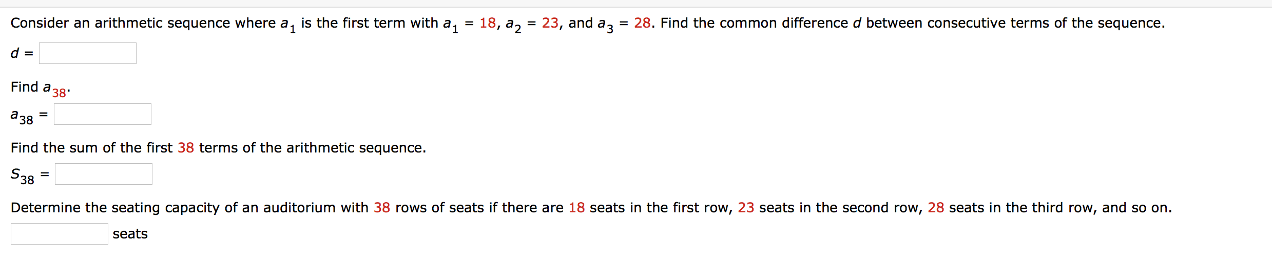 Solved Consider an arithmetic sequence where a1 is the first | Chegg.com