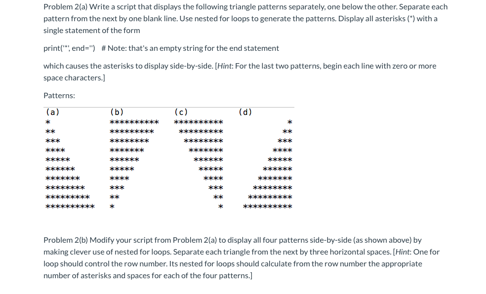 Problem 2 A Write A Script That Displays The