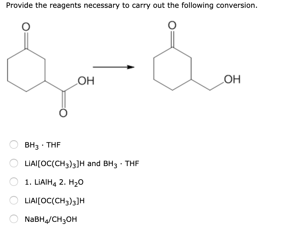 Solved Provide the reagents necessary to carry out the | Chegg.com
