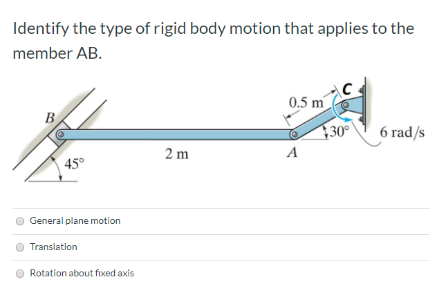 Solved Identify the type of rigid body motion that applies | Chegg.com