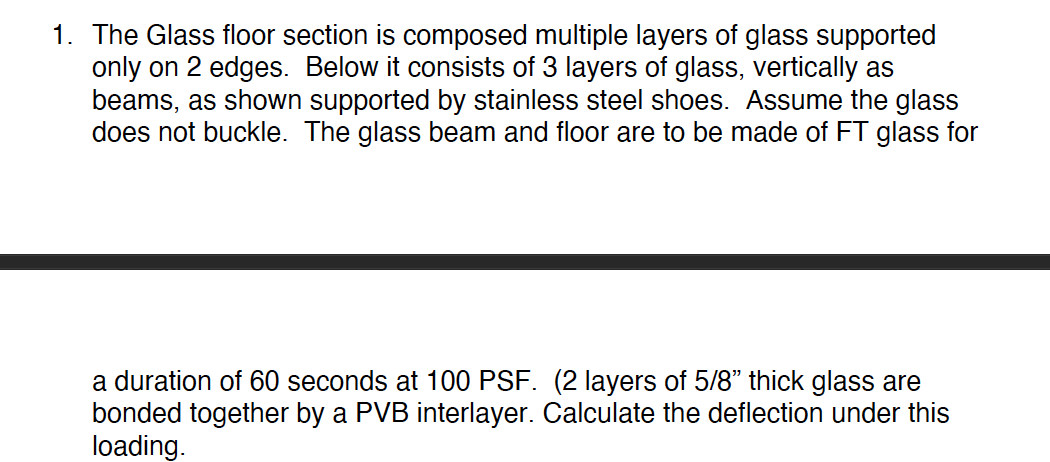 Solved Glass Floor PlanThe Glass floor section is composed | Chegg.com