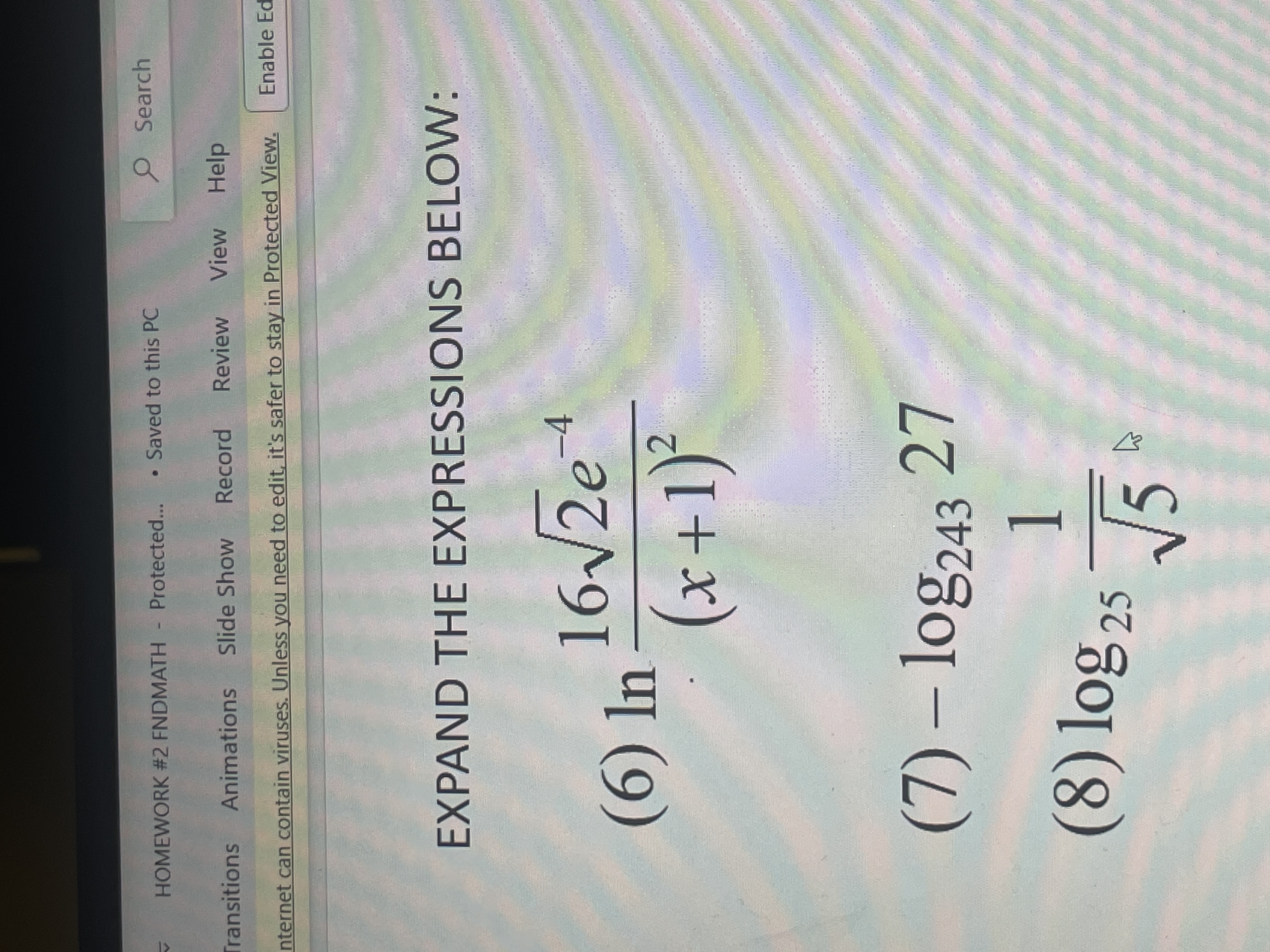 Solved EXPAND THE EXPRESSIONS | Chegg.com