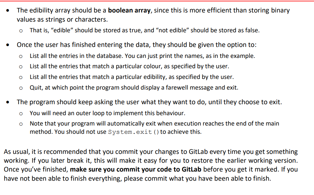 Solved The GitLab project contains a single class, | Chegg.com