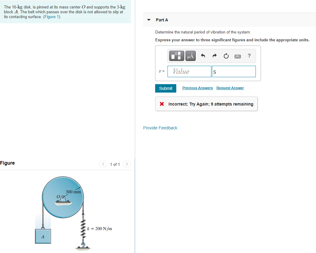 Solved The 16-kg disk, is pinned at its mass center and | Chegg.com