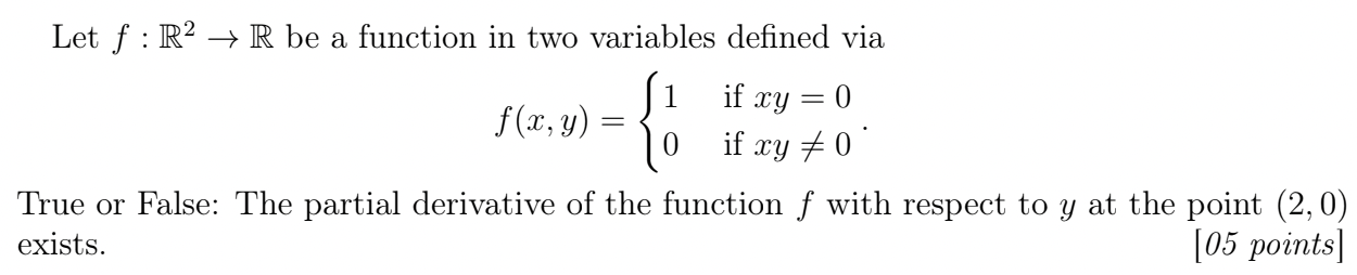 Solved Let f:R2→R be a function in two variables defined via | Chegg.com