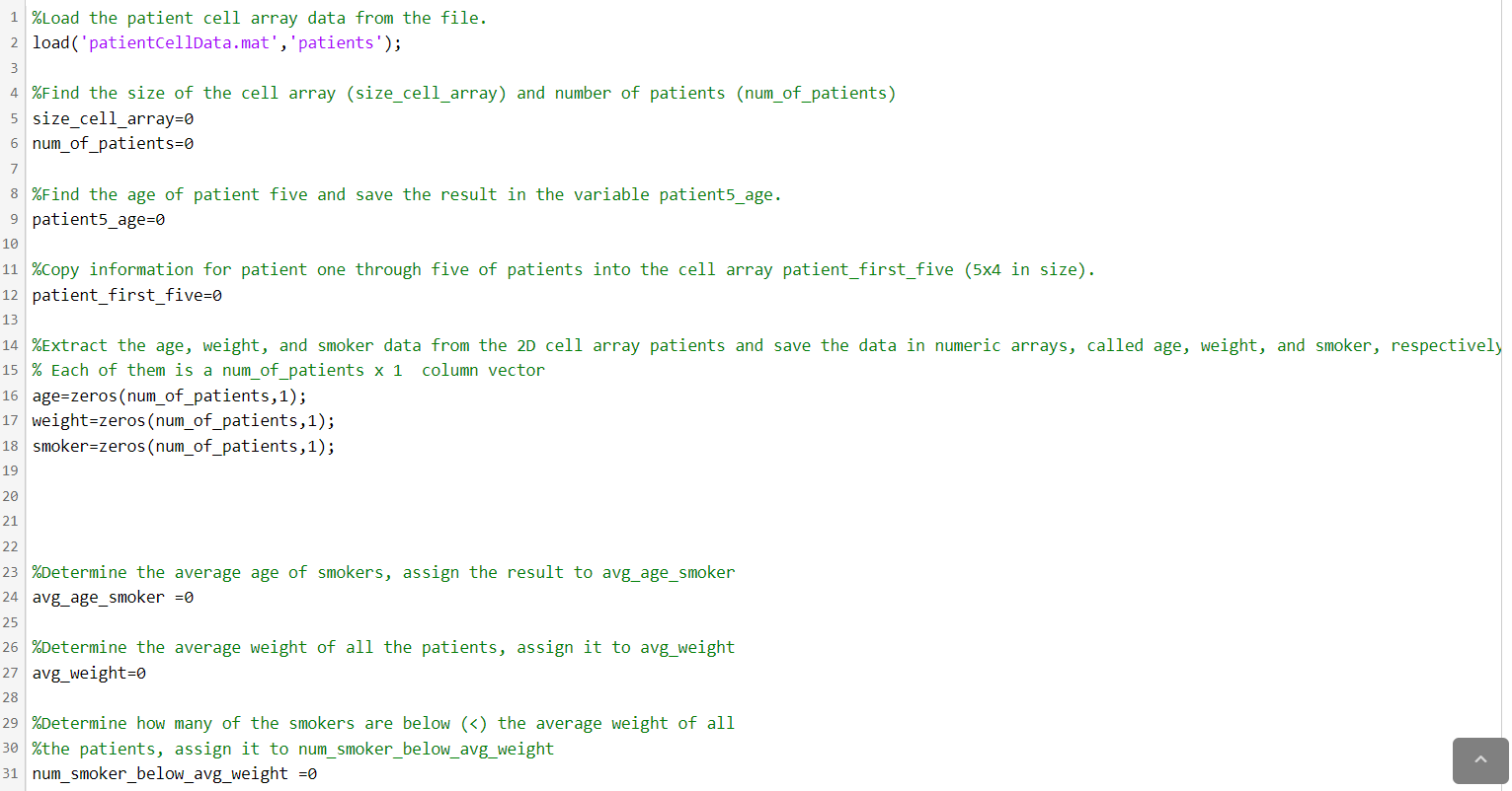 Solved Prob. 3: Basic Cell Array Operations (35 pts) O | Chegg.com
