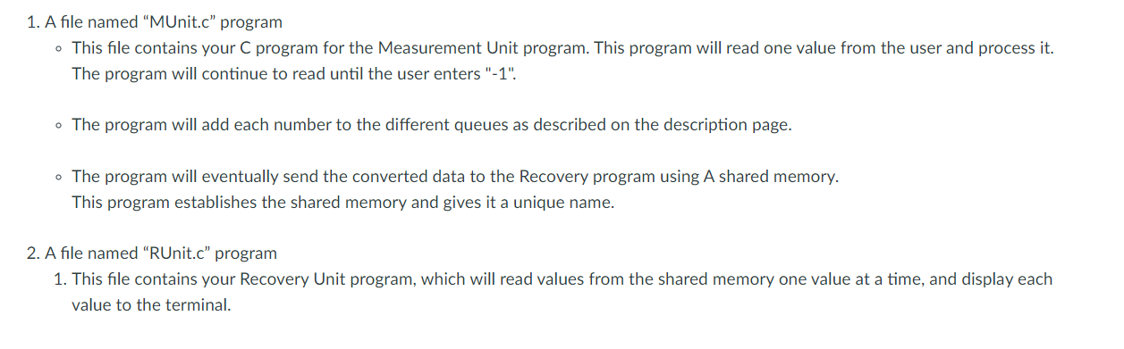 Solved 1. A file named "MUnit.c" program - This file | Chegg.com