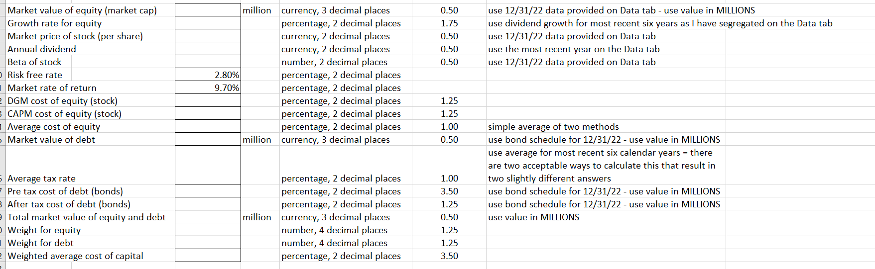 Excel Case \#2 - Dover Corp. (DOV) Total points | Chegg.com